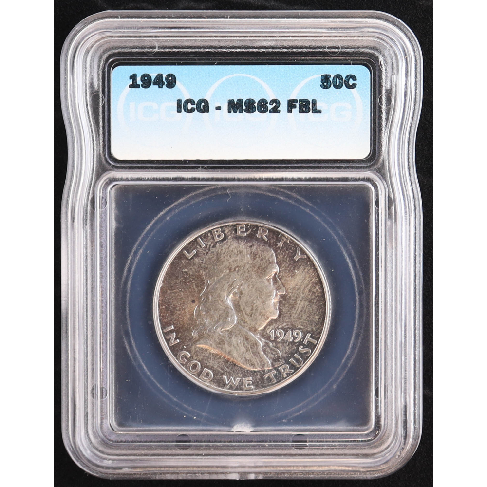 1949 Franklin Silver Half Dollar - Full Bell Lines (ICG MS62 FBL ...
