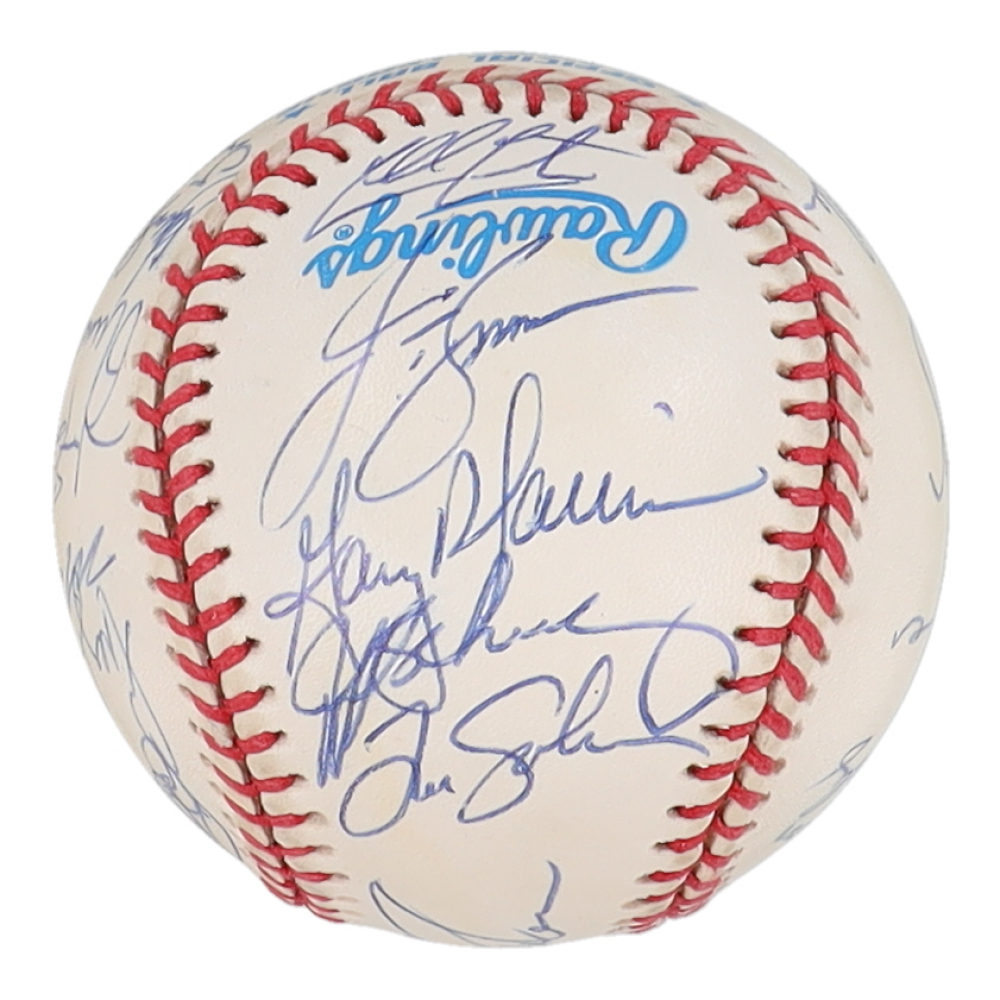 1994 Angels OML Baseball Signed by (22) with Marcel Lacheman, Tim ...