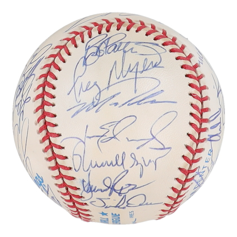 1994 Angels OML Baseball Signed by (22) with Marcel Lacheman, Tim ...