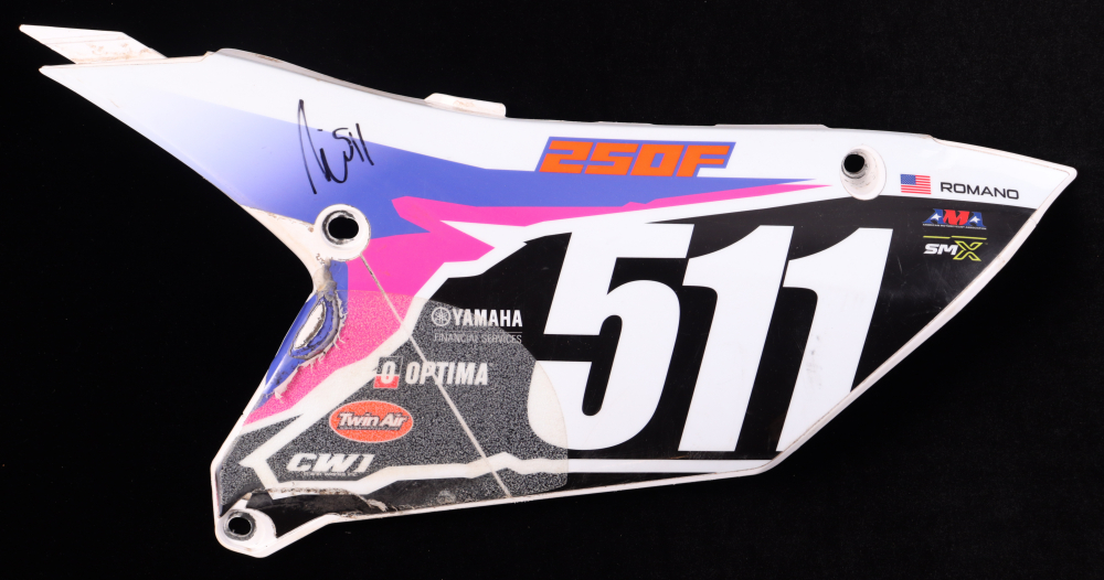 Nick Romano Signed Race Used #511 Bike Side Number Plate | Daytona ...
