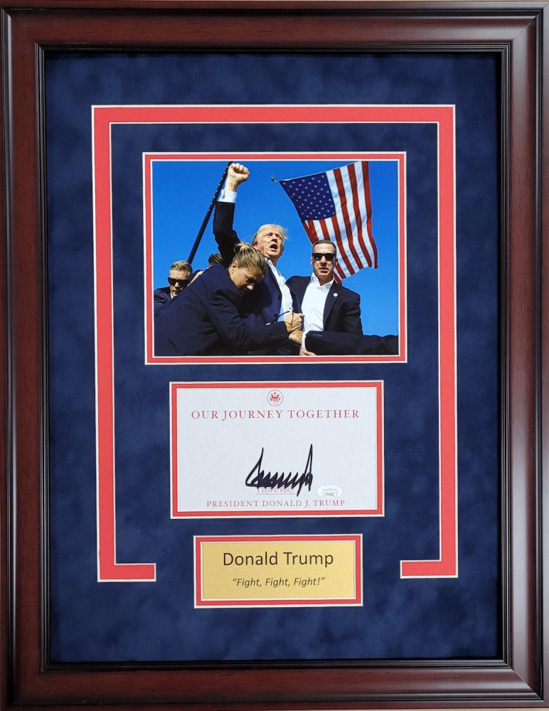 Donald J. Trump "Our Journey Together" Signed Custom Framed Cut Display ...