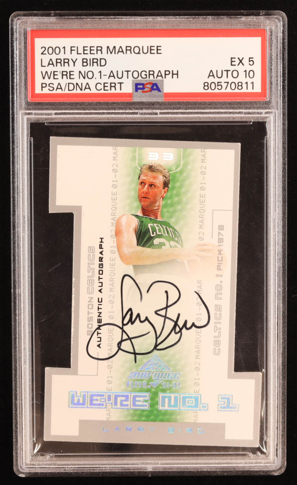 Larry Bird 2001-02 Fleer Marquee We're Number One Autographs #8A AU ...