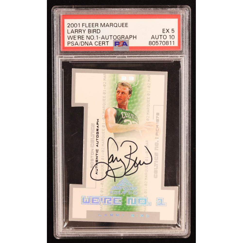 Larry Bird 2001-02 Fleer Marquee We're Number One Autographs #8A AU ...