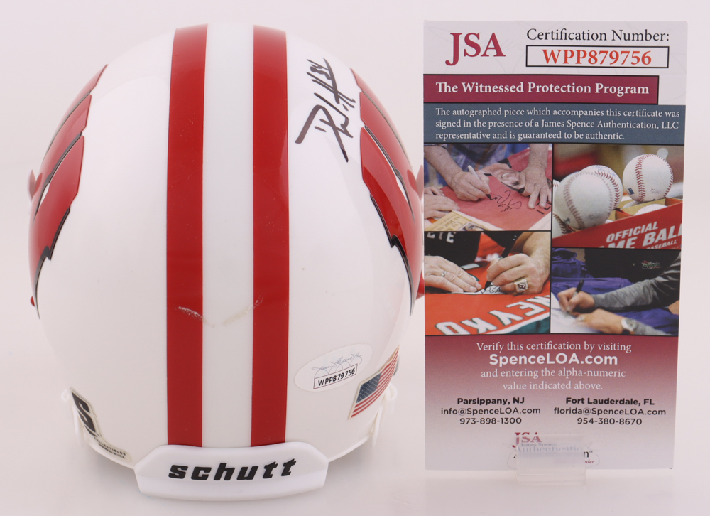 Derek Watt Signed Wisconsin Badgers Mini Helmet (JSA) | Pristine Auction