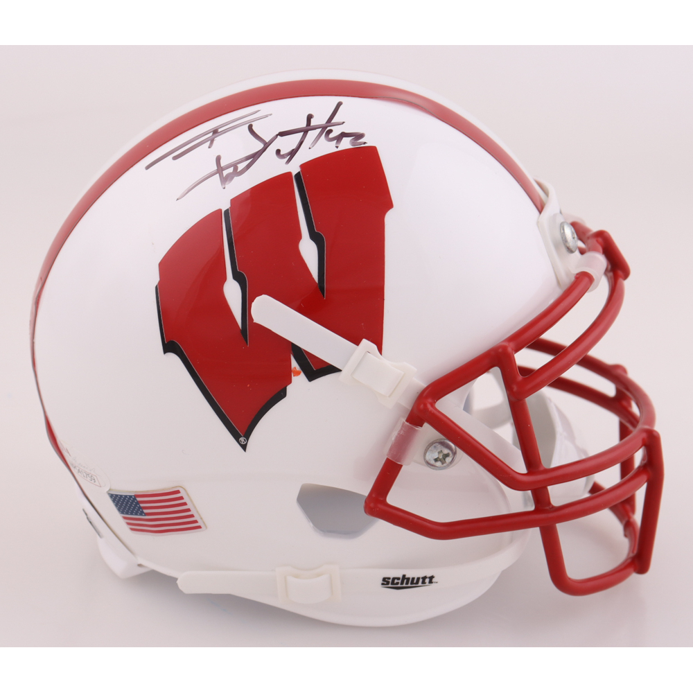 TJ Watt Signed Wisconsin Badgers Mini Helmet (JSA & Watt) | Pristine ...
