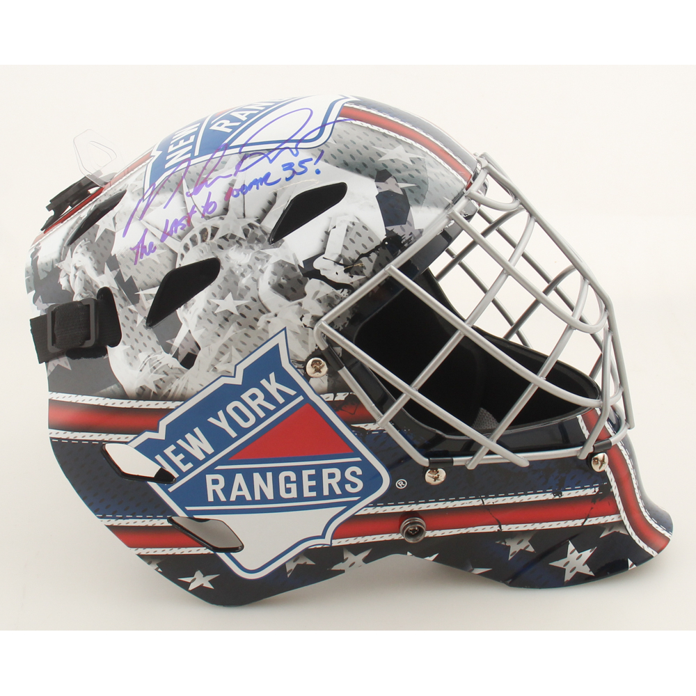 Mike Richter Signed Rangers Full-Size Hockey Goalie Mask Inscribed "The ...