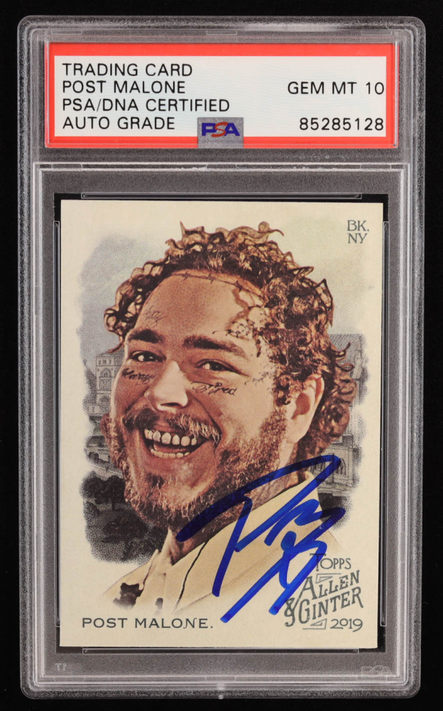 Post Malone Signed 2019 Topps Allen and Ginter #176 (PSA | Autograph ...