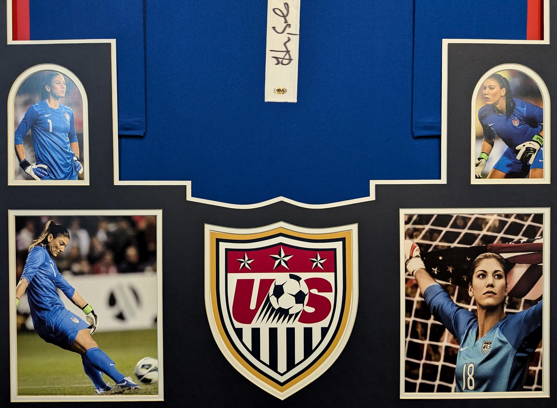 Hope Solo Signed Custom Framed Jersey Display (RSA) | Pristine Auction