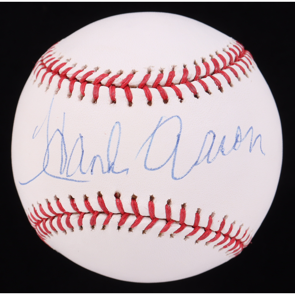 Hank Aaron Signed OML Baseball (Steiner) | Pristine Auction