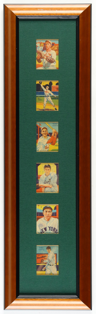1930's Diamond Stars Collection Set of (6) Custom Framed Baseball Cards ...