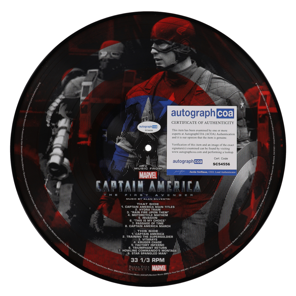 Alan Silvestri Signed "Marvel: Captain America" Vinyl Record (ACOA ...