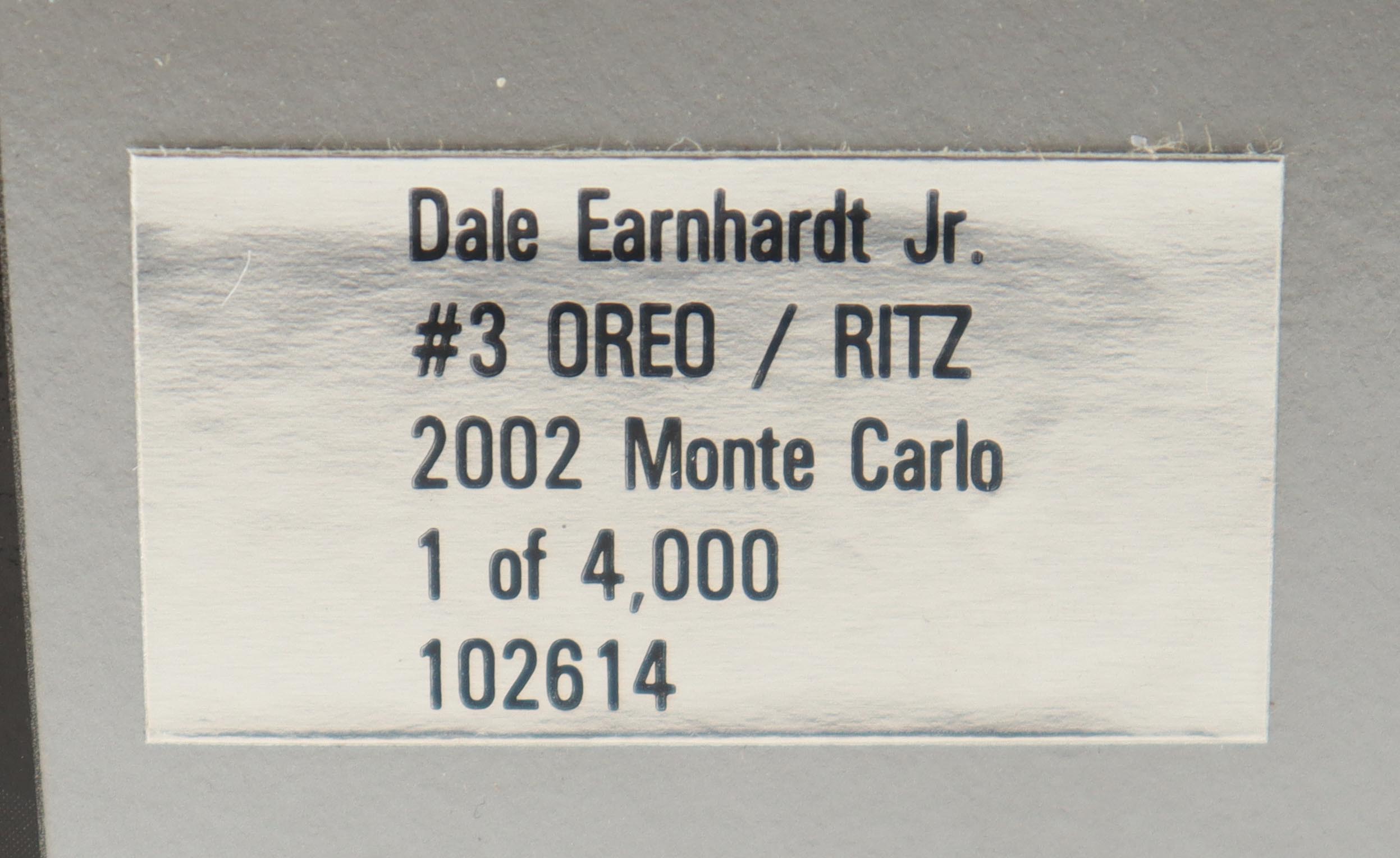 Dale Earnhardt Jr. Signed NASCAR #8 Ritz / Oreo 2002 Monte Carlo - 1:24 ...