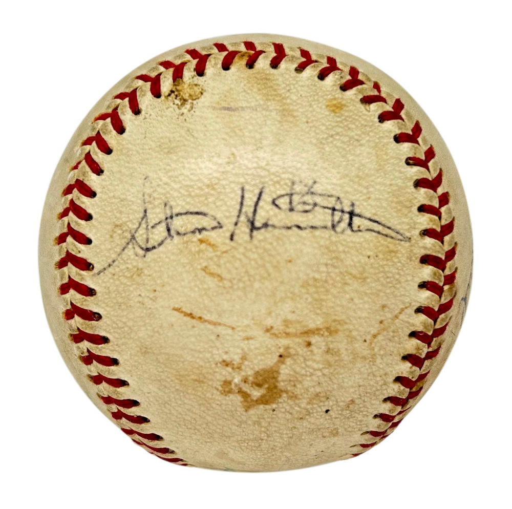 Yankees OAL Baseball Signed By (4) with Elston Howard, Bobby Murcer ...