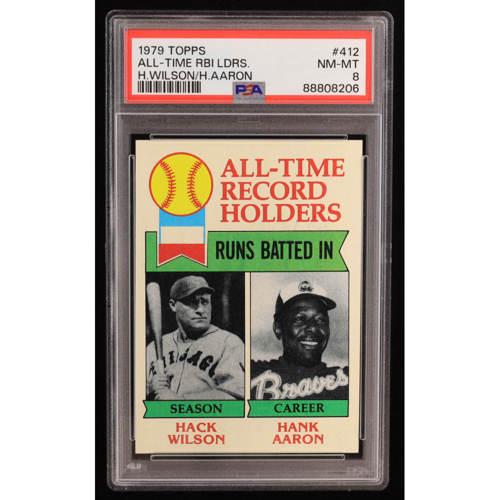 Hack Wilson / Hank Aaron 1979 Topps #412 ATL (PSA 8) | Pristine Auction