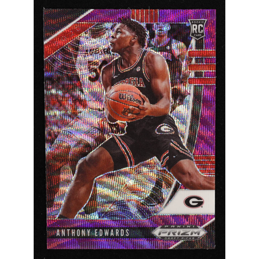 Anthony Edwards 2020-21 Panini Prizm Draft Picks Prizms Purple Wave #1 ...