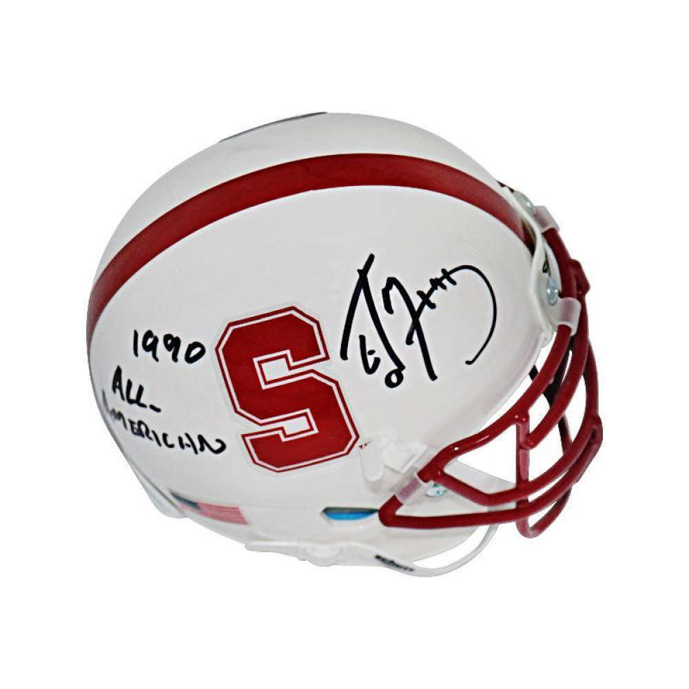 Ed McCaffrey Signed Stanford Cardinals Mini Helmet Inscribed "1990 All ...