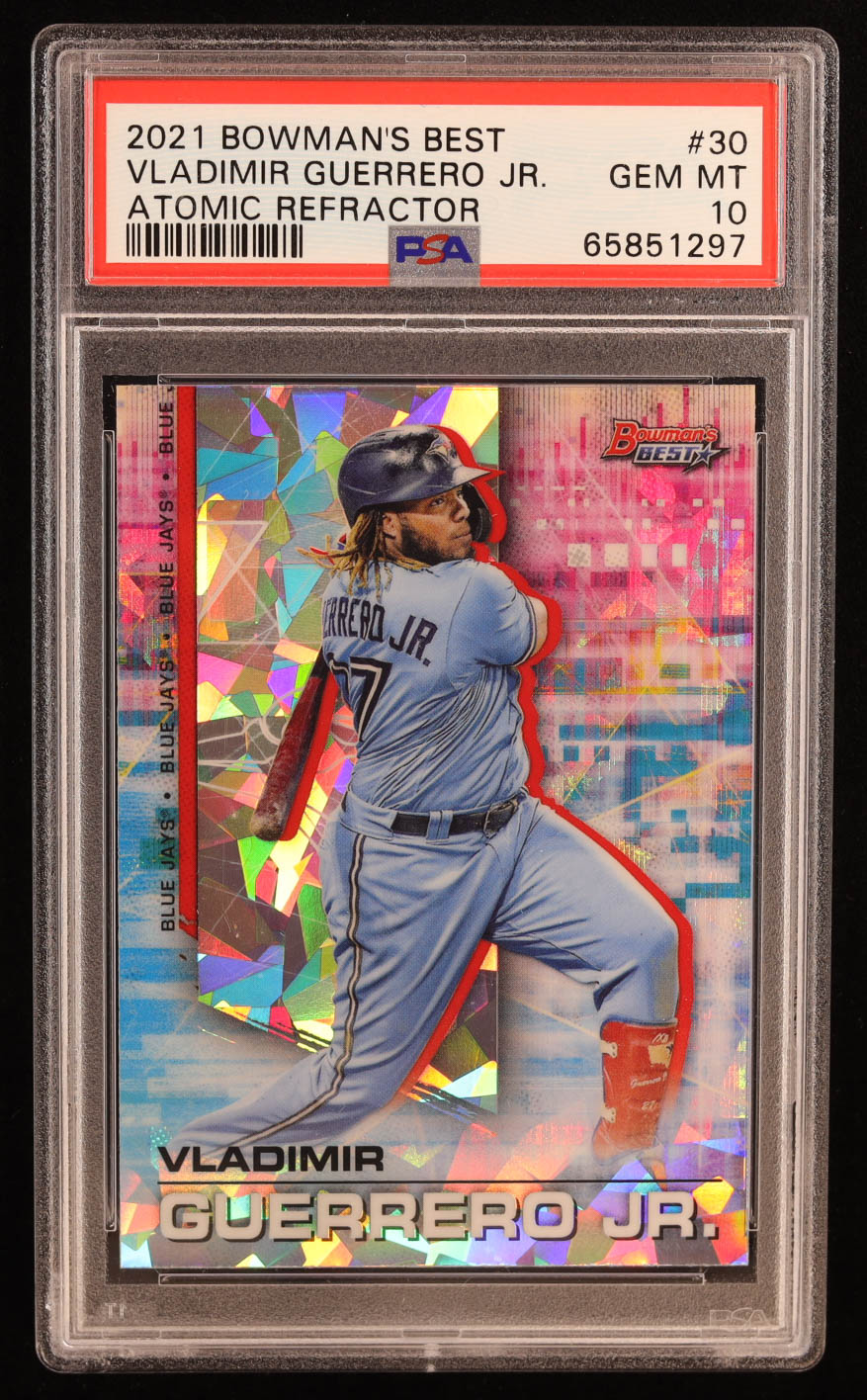 Vladimir Guerrero Jr. 2021 Bowman's Best Atomic Refractors #30 (PSA 10 ...