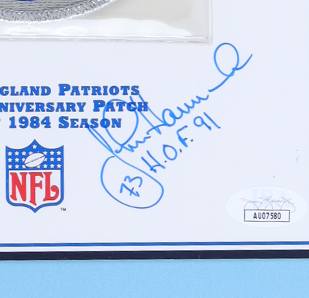 John Hannah & Raymond Berry Signed 1984 Patriots 25th Anniversary ...