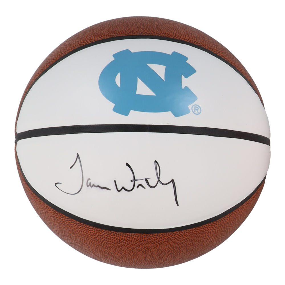 James Worthy Signed North Carolina Tar Heels Logo Basketball (Beckett ...