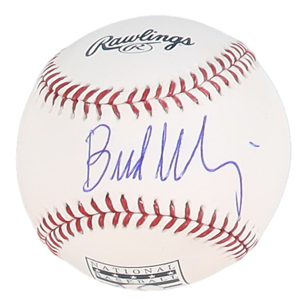 Bud Selig & John Schuerholz Signed Hall Of Fame Logo Baseball Inscribed ...