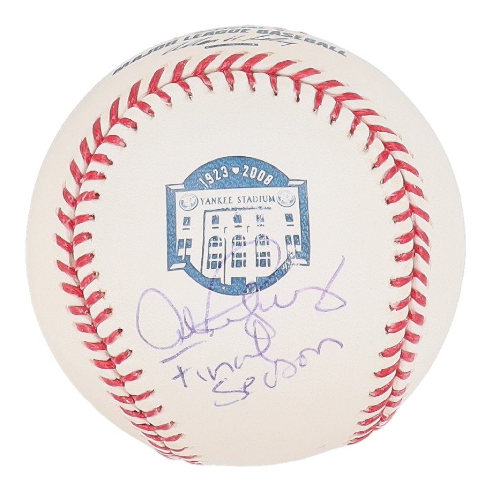 Alex Rodriguez Signed OML Yankee Stadium Logo Baseball Inscribed "Final Season" (MLB) | Pristine ...