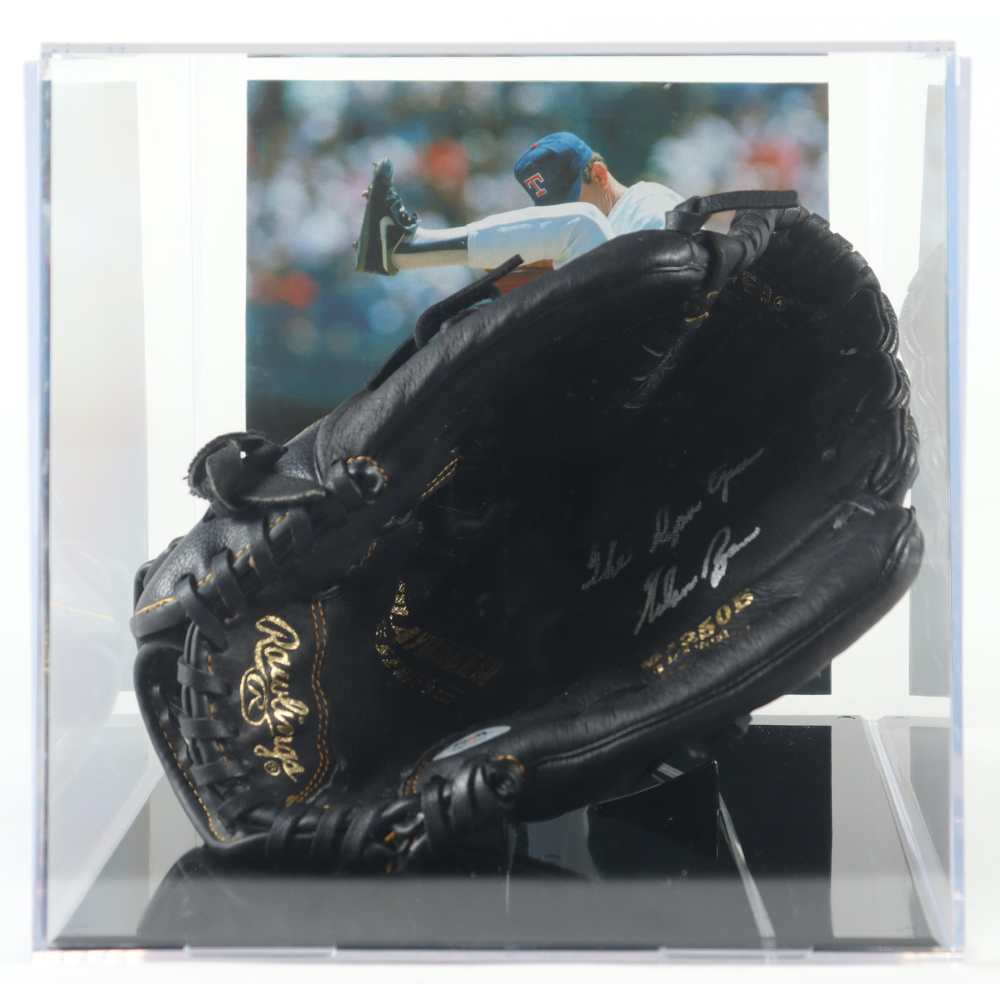 Nolan Ryan Signed Vintage Rawlings Baseball Glove Inscribed "The Ryan ...
