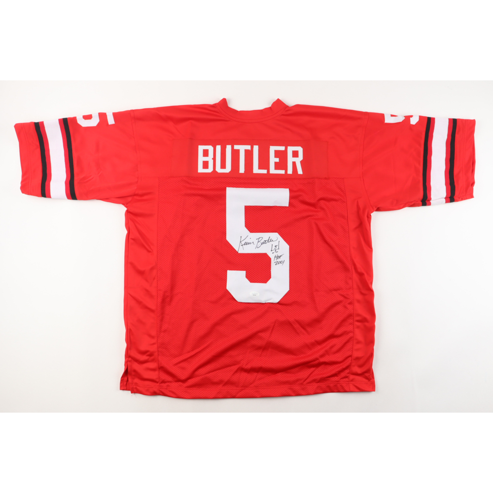 Kevin Butler Signed Jersey With Hand-Drawn Sketch Inscribed "HOF 2001 ...