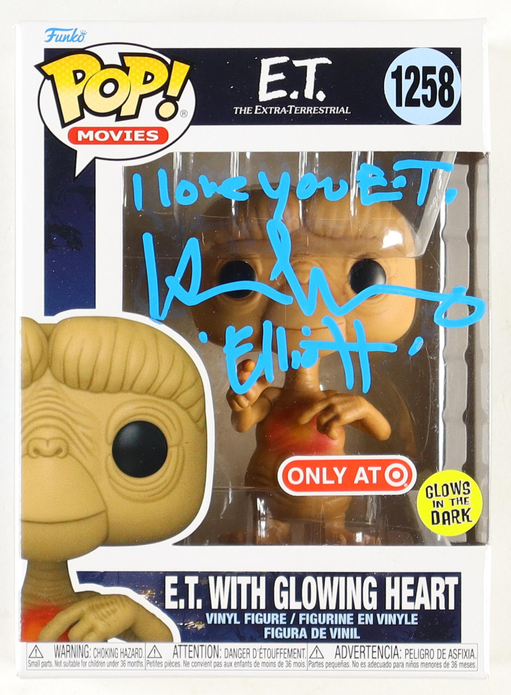 Henry Thomas Signed "E.T." #1258 E.T. With Glowing Heart Funko Pop ...