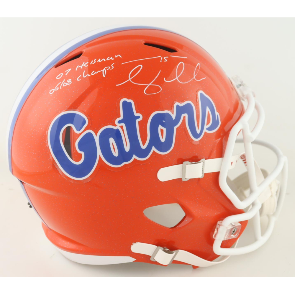 Tim Tebow Signed Florida Gators Full-Size Speed Helmet Inscribed "07 ...