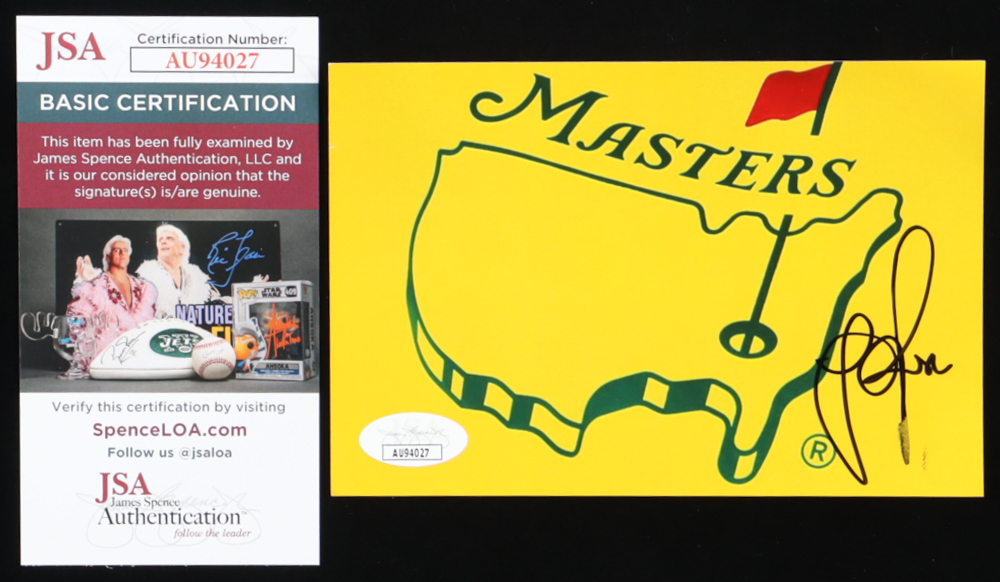 Justin Rose Signed Masters 4x6 Photo (JSA) | Pristine Auction