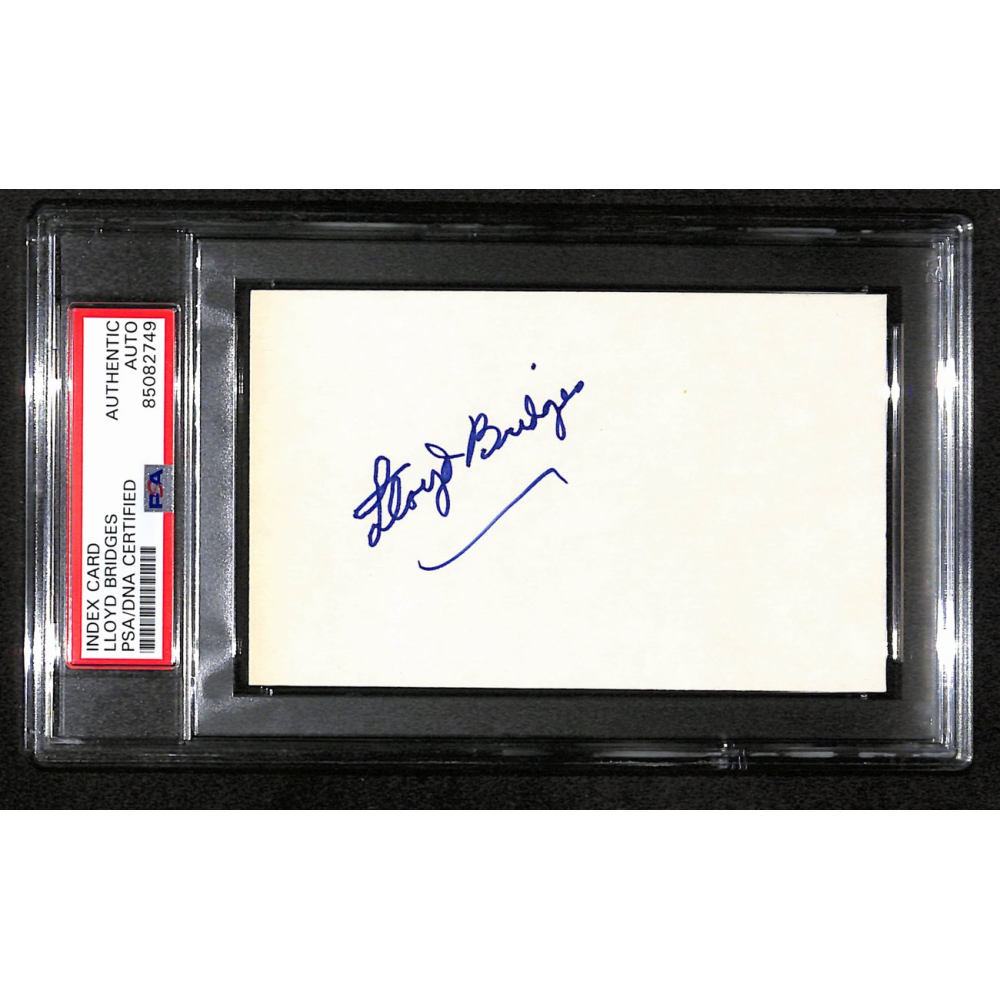 Lloyd Bridges Signed Index Card (PSA) | Pristine Auction