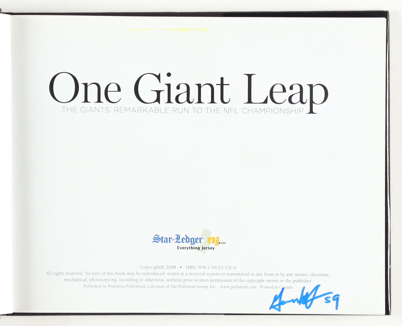"The Star-Ledger: One Giant Leap" Hardcover Book Signed by (13) With ...