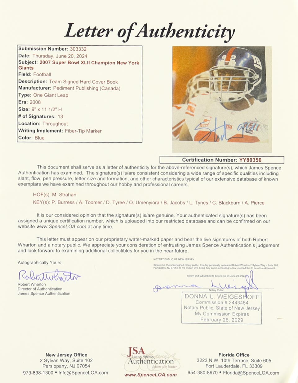 "The Star-Ledger: One Giant Leap" Hardcover Book Signed by (13) With ...