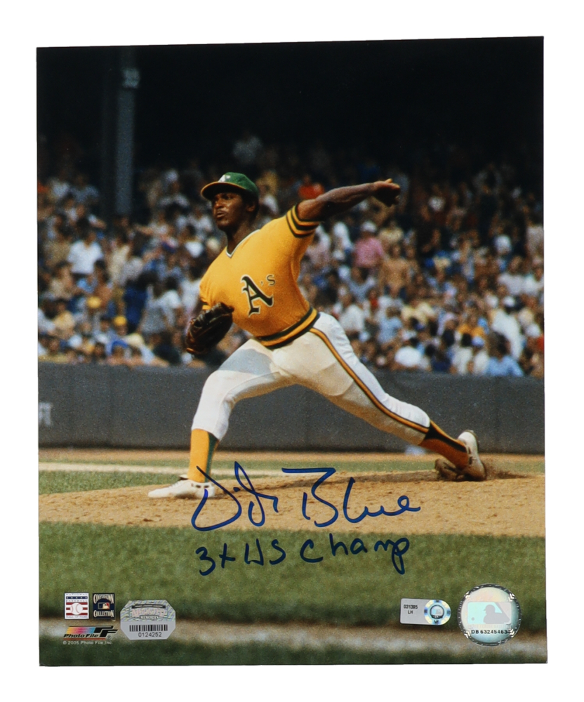 Vida Blue Signed Athletics 8x10 Photo Inscribed "3x WS Champ" (MLB ...