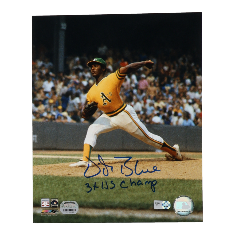 Vida Blue Signed Athletics 8x10 Photo Inscribed "3x WS Champ" (MLB & Mounted Memories ...
