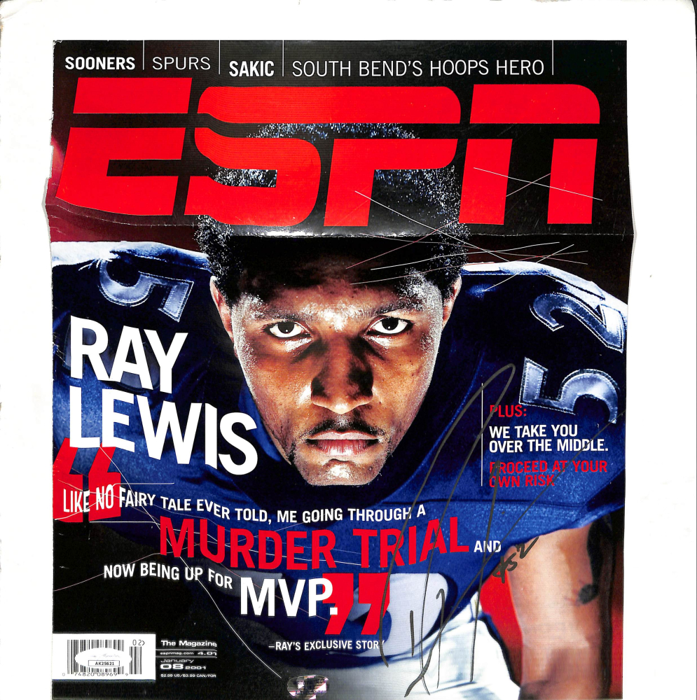 Ray Lewis Signed 10x12 Magazine Photo (JSA) | Pristine Auction