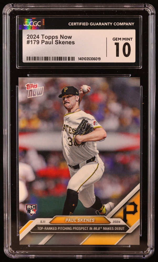 Paul Skenes 2024 Topps Now #179 RC (CGC 10) | Pristine Auction