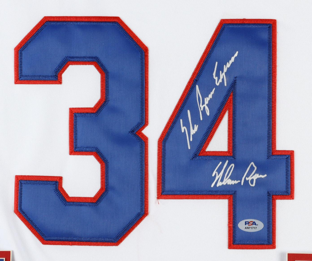 Nolan Ryan Signed Custom Framed Jersey Display with Retirement Pin ...
