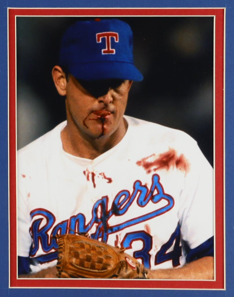 Nolan Ryan Signed Custom Framed Jersey Display with Retirement Pin ...