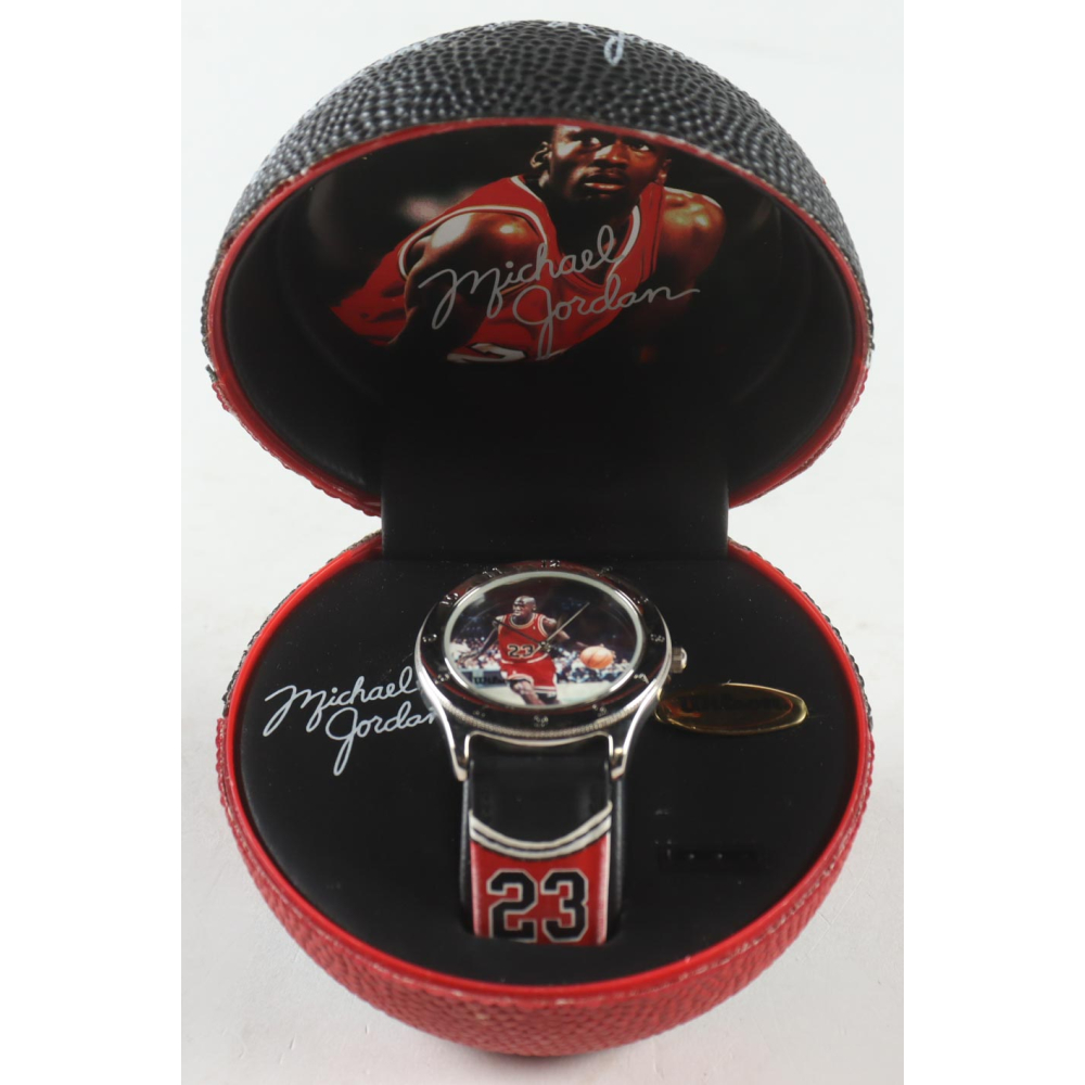 Michael Jordan Wilson Commemorative Watch in Original Mini Basketball ...