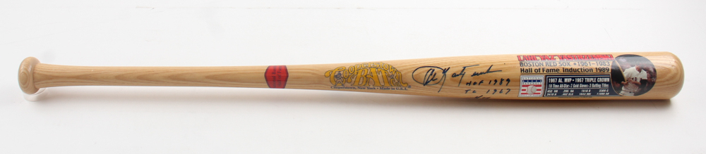 Carl Yastrzemski Signed LE Cooperstown Career Stat Hall Of Fame ...
