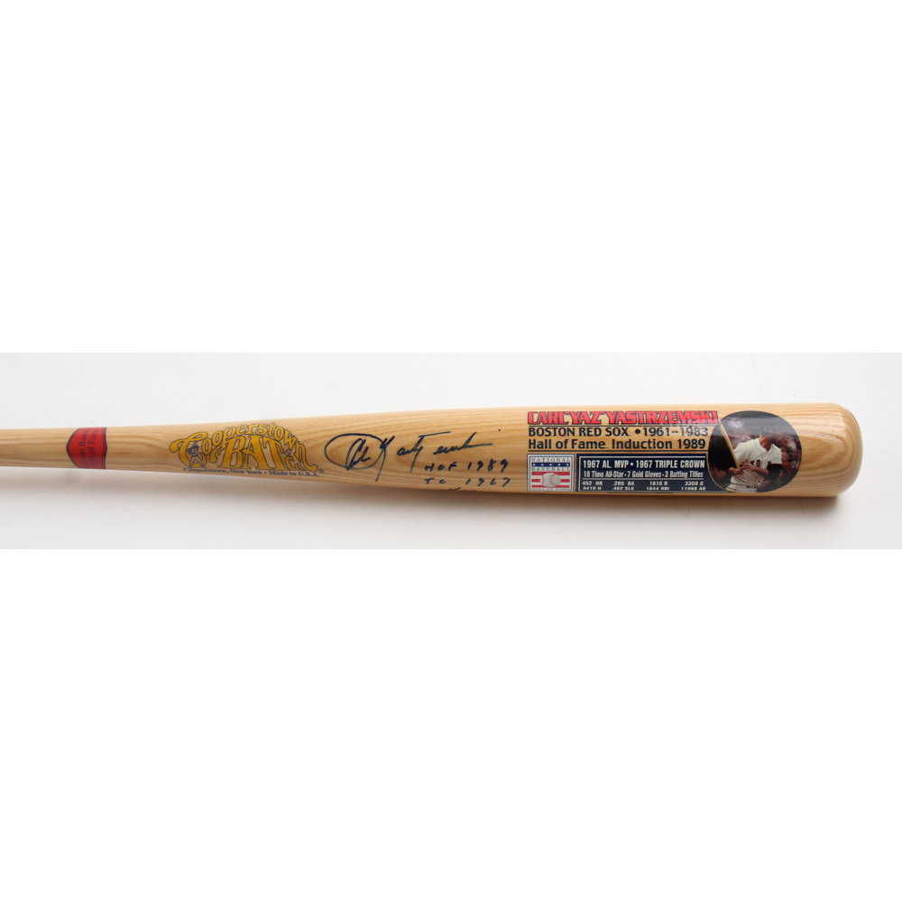 Carl Yastrzemski Signed LE Cooperstown Career Stat Hall Of Fame ...