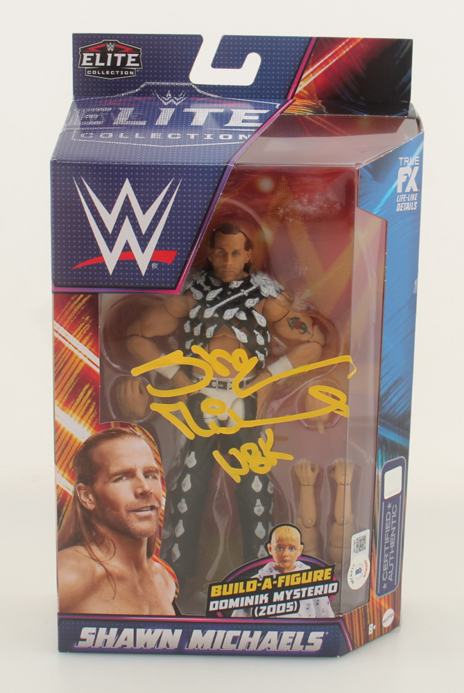 Shawn Michaels Signed WWE Elite Collection Action Figure Inscribed "HBK ...
