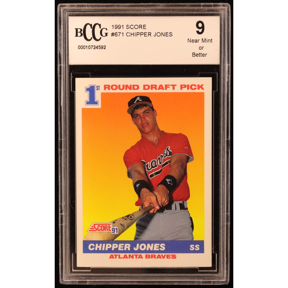 Chipper Jones 1991 Score #671 RC (BCCG 9) | Pristine Auction