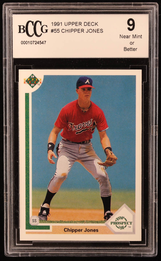 Chipper Jones 1991 Upper Deck #55 RC (BCCG 9) | Pristine Auction