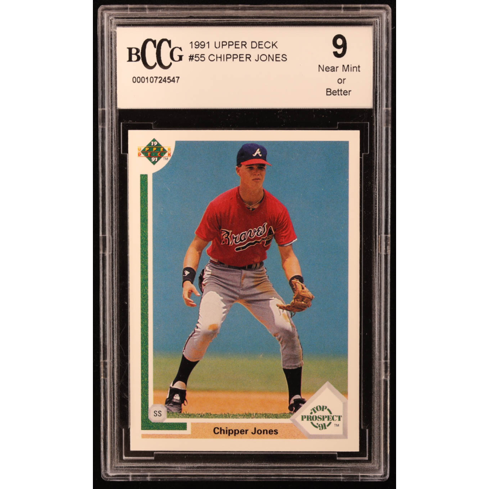 Chipper Jones 1991 Upper Deck #55 RC (BCCG 9) | Pristine Auction