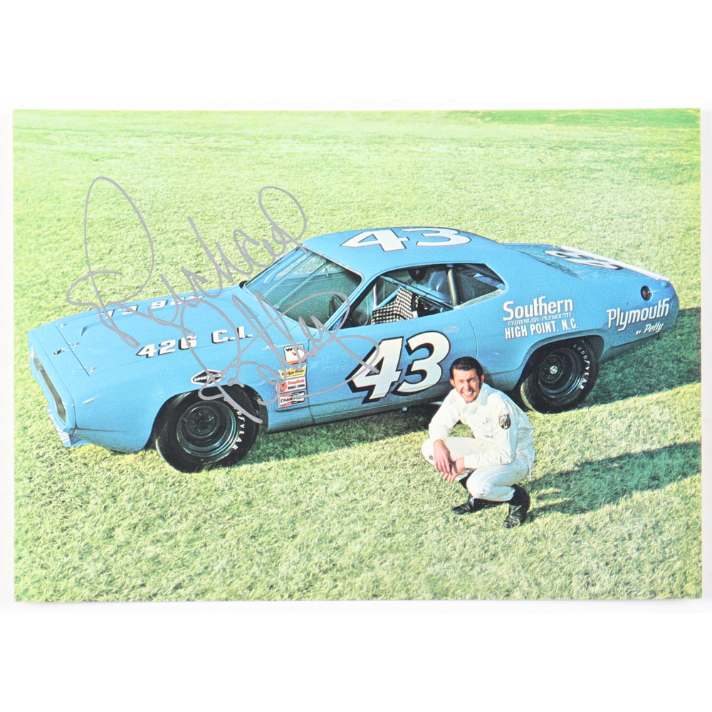Richard Petty Signed Original 1971 Plymouth Road Runner Post Card ...