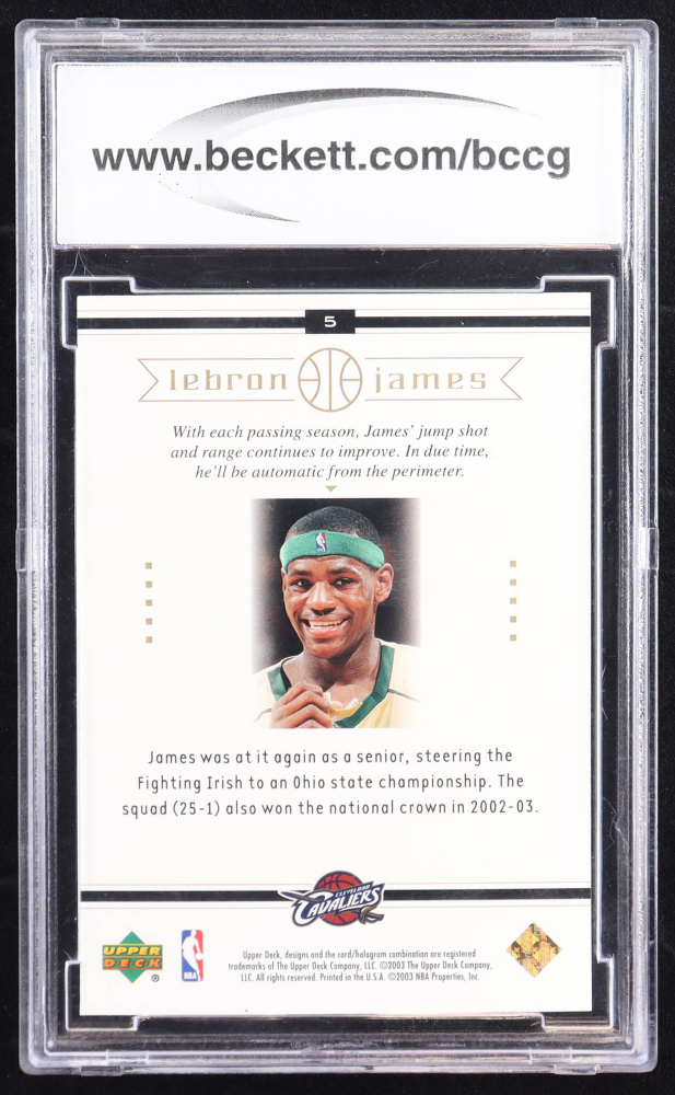 LeBron James 2003 Upper Deck LeBron James Box Set #5 National Champs RC ...