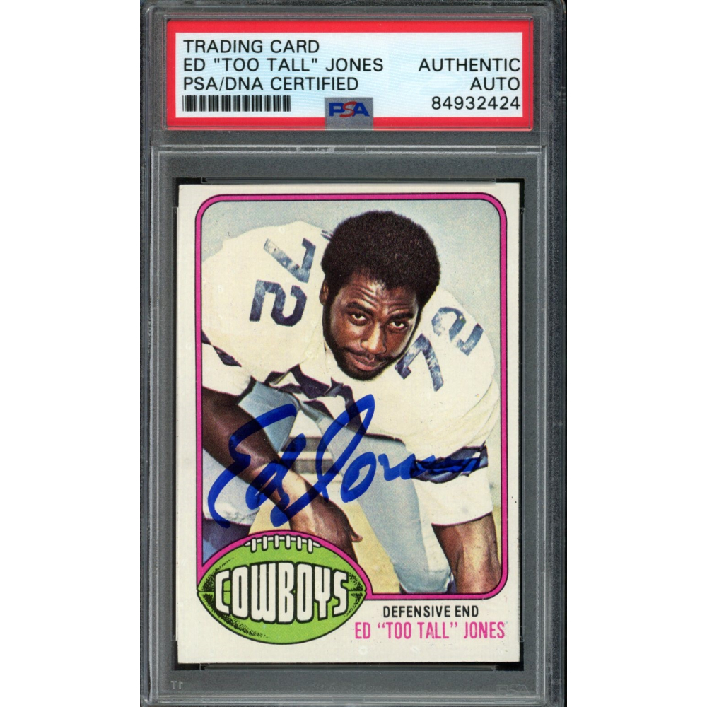Ed "Too Tall" Jones Signed 1976 Topps #427 RC (PSA) | Pristine Auction