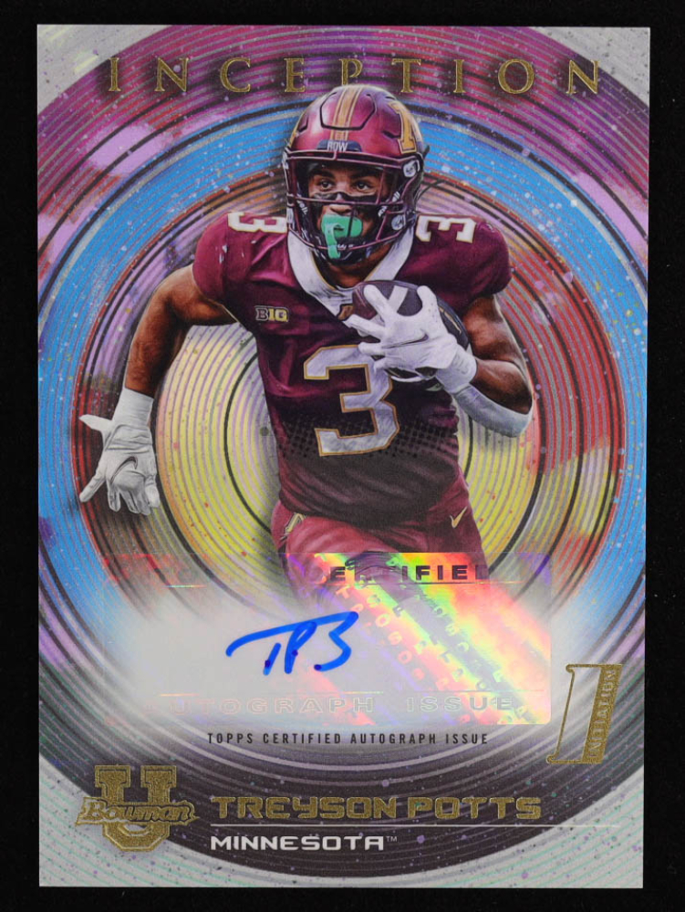 Treyson Potts 2022-23 Bowman Inception University Autographs #BIATPS RC ...